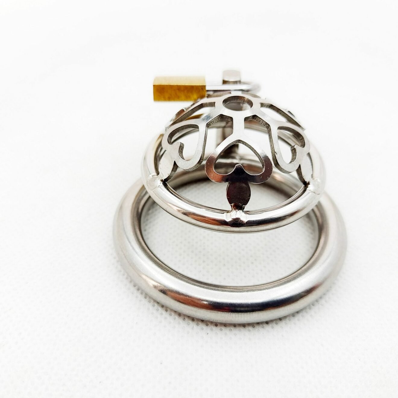 Small Chastity Cage Metal Love W3 - Chastity Cage
