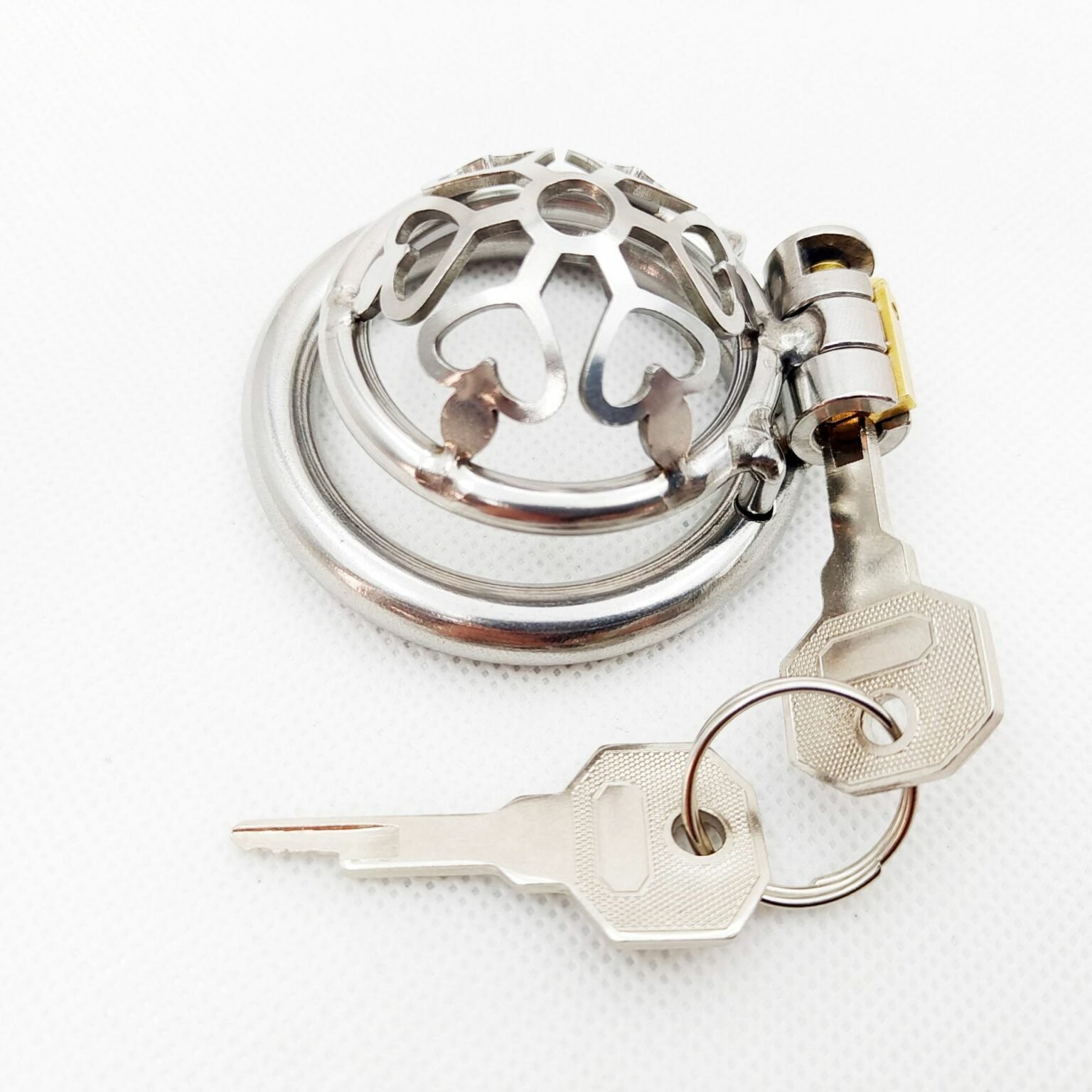 Small Chastity Cage Metal Love W3 - Chastity Cage