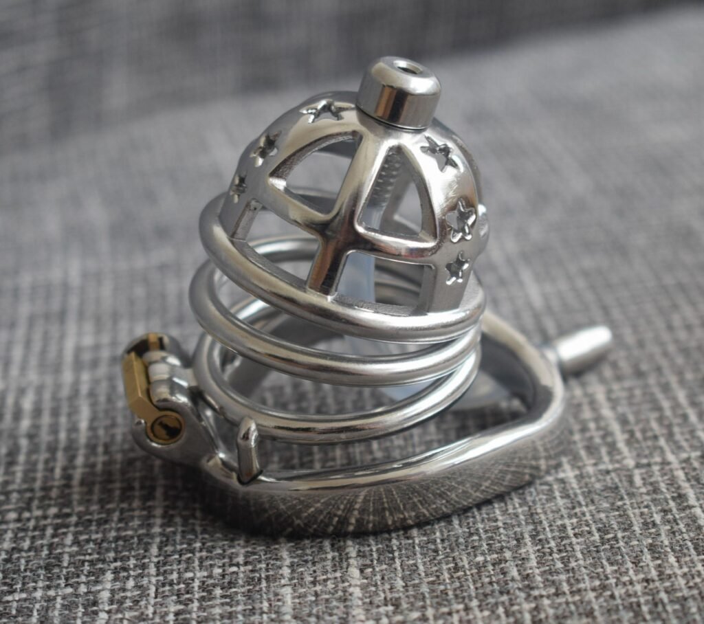 Small Metal Chastity Cage Male Starry V2 - Chastity Cage