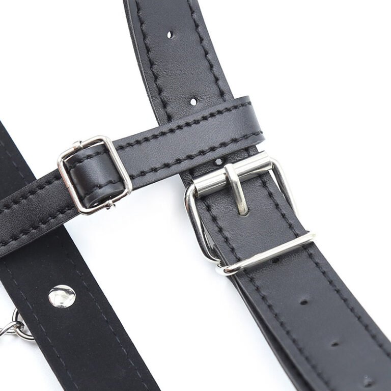 Female Chastity Belt Leather Black - Chastity Cage
