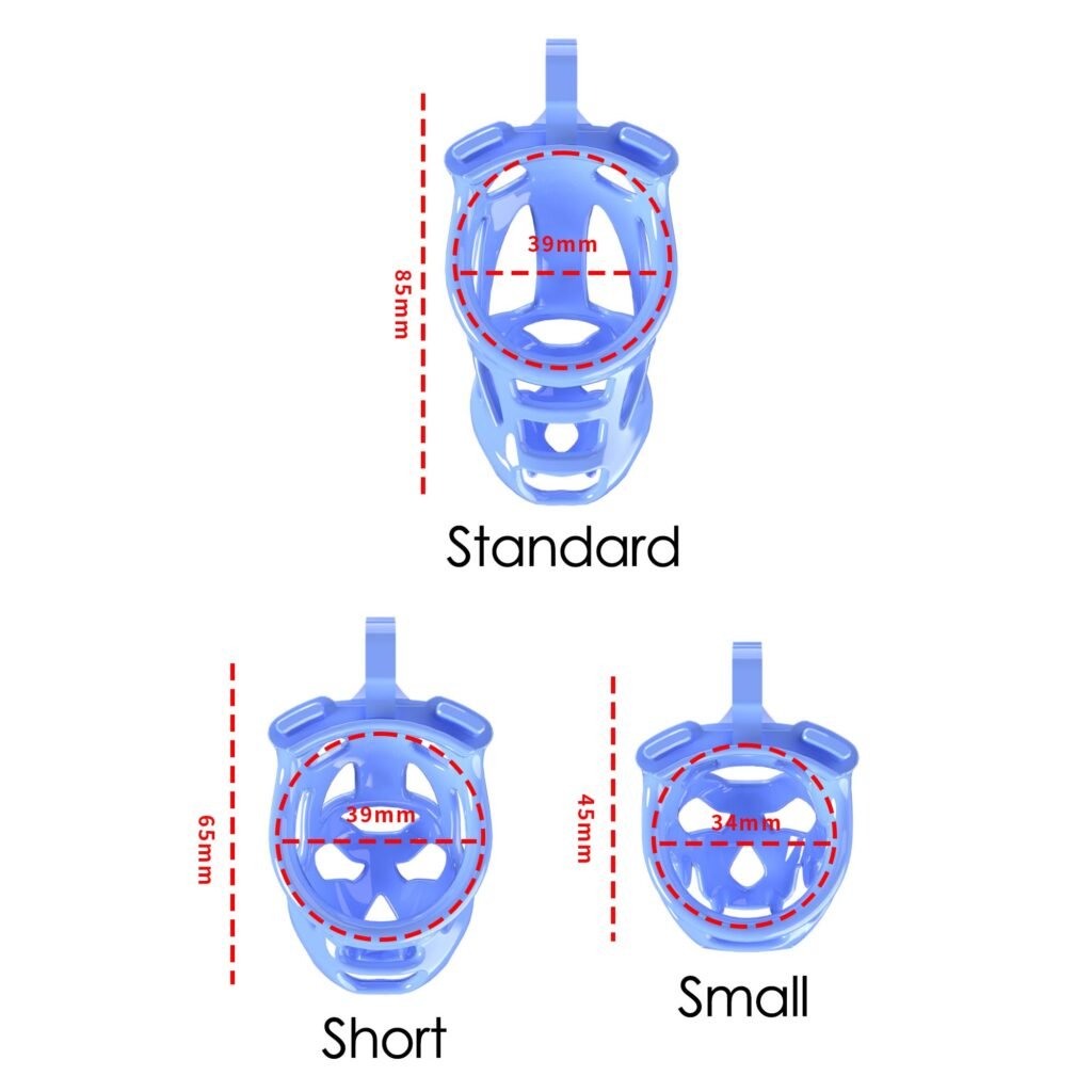 Cock Cage 3D Printed Blue Ghost Head - Chastity Cage