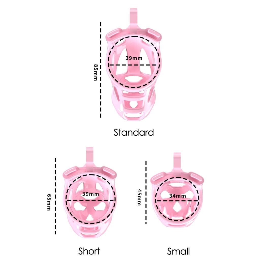 Cock Cage Pink 3D Printed Ghost Head - Chastity Cage