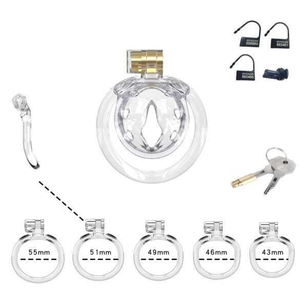 Flat Chastity Cage Male Small Fountain - Chastity Cage