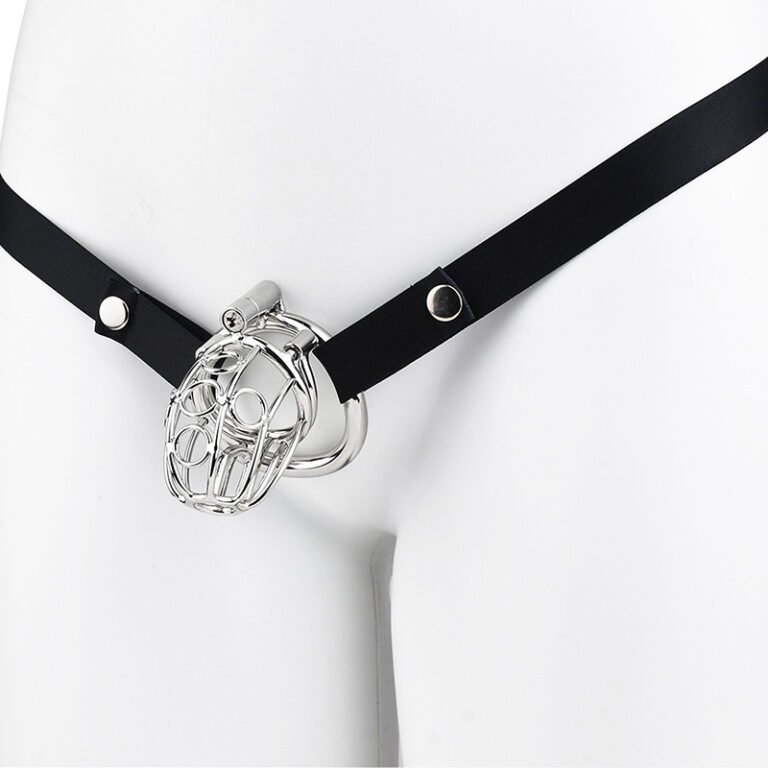 Chastity Piercing Cage Metal Belt Male Chastity Cage