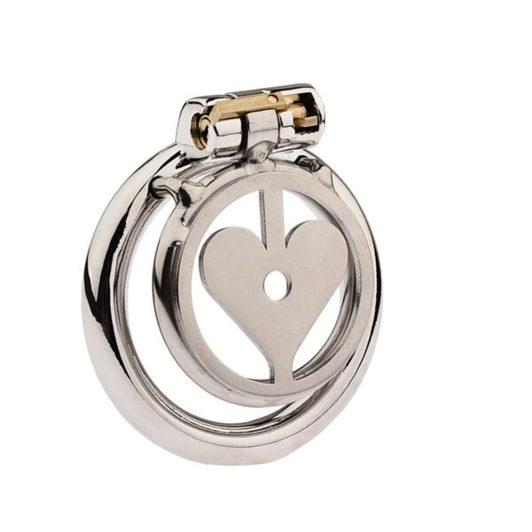Flat Chastity Cage Metal Love - Chastity Cage