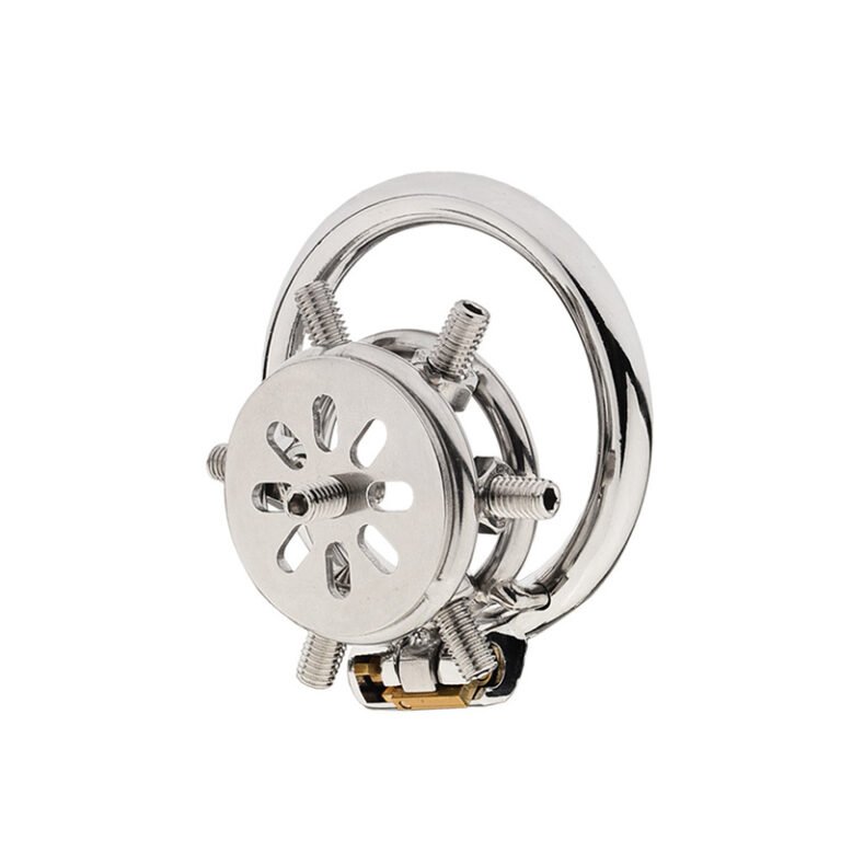 Flat Chastity Cage Spikted Metal - Chastity Cage